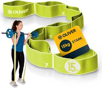 Oliver Tex-O Maxiband Resistance B&auml;nder mit Schlaufen (Lemon, stark)