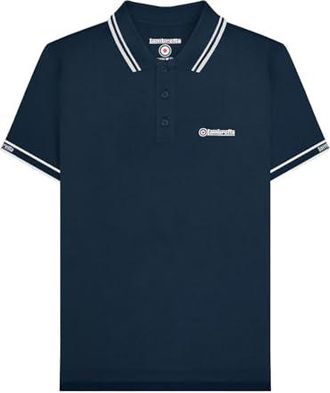 Lambretta Polo à manches courtes pour homme, bleu marine, L