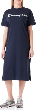Champion Damen Legacy American Classics Big Logo Oversized Kleid, Marineblau, Medium