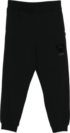 Moschino pantalon de survêtement à logo brodé - Noir
