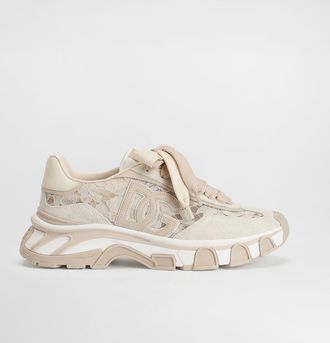 Dolce & Gabbana Dg Country Road Sneakers In Lace - Frau Sneakers Cream 39