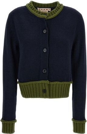 Marni Femme, Pulls, Bleu, Taille: 38 FR Short Square Cardigan