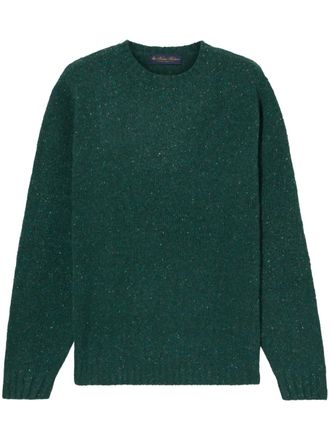 Brooks Brothers pull moucheté à col rond - Vert