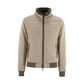 Moorer Homme, Vestes, Beige, Taille: XL Blouson Bomber Hybride