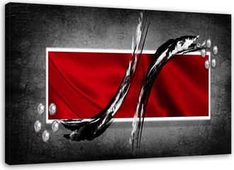 Feeby Bilder Abstraktion 80x60 cm 1 Teilig Wohnzimmer Schlafzimmer Büro Flur Küche Wandbilder Leinwandbilder Modern Bild auf Leinwand Wanddekoration Kunstdr