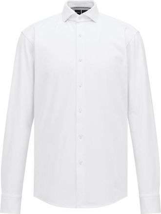 HUGO BOSS Hemd in Minimalstruktur, Performance Stretch, Regular Fit in
