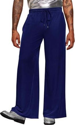 Generic Pantalon ample en velours c&ocirc;tel&eacute; pour homme - Coupe ample - Jambe large - Pantalon d&eacute;contract&eacute; - Pantalon de jogging &agrave; jambe droite - Pantalon r&eacute;tro a