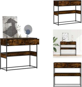 vidaXL Konsolentisch R&auml;uchereiche 90x35x80 cm Holzwerkstoff - Konsolentisch - Konsolentische - Tisch - Flurtisch
