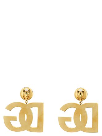 Dolce & Gabbana Logo Crystal Earrings - Gold