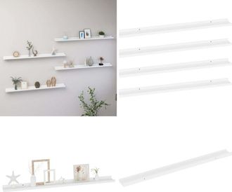vidaXL Wandregale 4 Stk. Weiß 100x9x3 cm - Wandregal - Regal Weiß - Möbel Für Die Wand - Wohnzimmerdeko - Stauraum - Home & Living