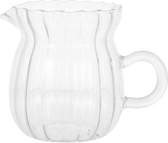 Amosfun Milchk&auml;nnchen aus Glas Kaffeekanne aus Glas Espresso-Aufsch&auml;umer Kr&uuml;ge f&uuml;r Getr&auml;nke Kaffeeaufsch&auml;umspender Kaffee-Milchkanne Transparent