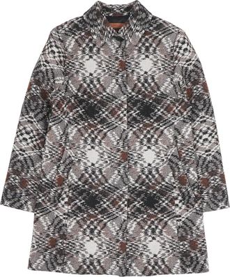 Missoni Femme, Manteaux, Multicolore, Taille: 44 FR Manteau Boutonn&eacute; &agrave; Motifs