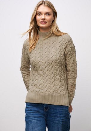 Street One Rollkragenpullover mit Zopfmuster