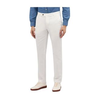 Brooks Brothers Homme, Pantalons, Blanc, Taille: W32 Chinos Blancs en Coton Stretch