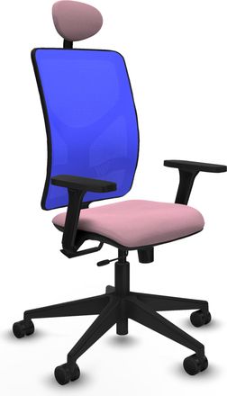 Piqueras y Crespo B&uuml;rostuhl mit 24-Stunden-Nutzungszertifikat, mit 3D-Armen, h&ouml;henverstellbare Lendenwirbelst&uuml;tze und festes Kopfteil, ausgestattet mit Syncro/Traslack.