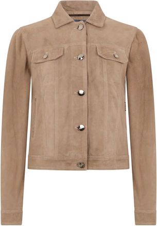 Moorer Femme, Vestes, Beige, Taille: 48 FR Veste &Eacute;l&eacute;gante