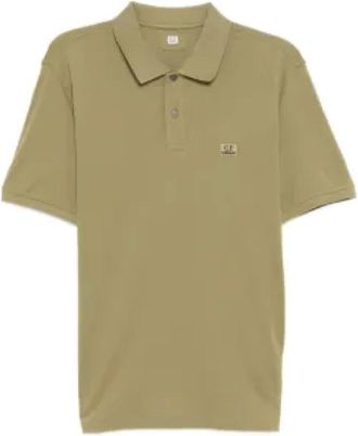 C.P. Company C.p. Company, Homme, Tops, Vert, Taille: XL Polo Stretch Piqu&eacute; avec Logo