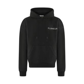 Flaneur Doppelt Logo Gewaschener Hoodie - - Sweatshirts & Hoodies - Herren - Schwarzk - M