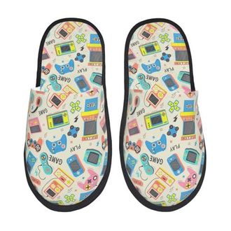 Generic Jouer Aux Jeux Vid&eacute;o Homme Femme Pantoufles Confortable Chaussons Antid&eacute;rapantes Slippers Pour Maison Hiver Automne L