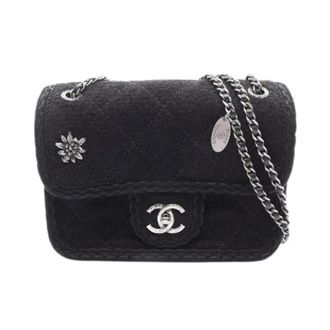 Chanel Pre-owned Matelasse Edelweiss Wool Shoulder Bag - - Pre-owned - Damen - Schwarzk - ONE SIZE