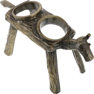 TOPBATHY Garneck 2l&ouml;cher Flaschenverschlusshalter Aus Zinklegierung Mit Abstrakter Pferdeform Pr&auml;sentationsst&auml;nder F&uuml;r Weinverschl&uuml;sse Geeignet F&uuml;r Bar Party U