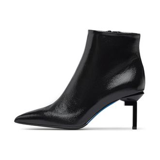 Loriblu Femme, Chaussures, Noir, Taille: 38 EU Bottines &agrave; Talon M&eacute;tallique en Forme de L