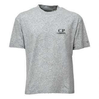 C.P. Company 30/1 Jersey Logo Label T-Shirt - - Tops - Herren - Grau - L