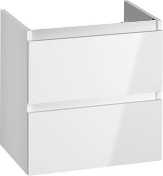 Saqu Gaia wastafelonderkast 60x39,5x60cm Glans wit - greeploos