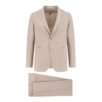 Tagliatore Homme, Costumes, Beige, Taille: M Veste blazer &agrave; revers fleuri et poche