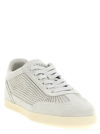 Kiton Perforated Suede Sneaker - Grey