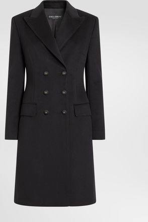 Dolce & Gabbana Mantel Dolce Aus Wolle Mit Zweireihiger Knopfleiste - Frau M&auml;ntel Und Jacken Schwarz 44