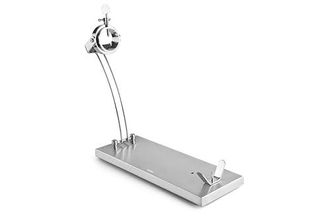 Ibili Support &agrave; jambon pliable + rotatif Coupe Gourmet, acier inoxydable, 49 x 16 cm, Gris