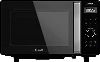 Cecotec Digitale Touch-Mikrowelle ohne Teller GrandHeat 2500 Flatbed Touch Black. 800 W, 25 Liter Fassungsvermögen, 8 vorkonfigurierte Funktionen, Timer