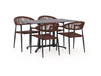 Manifesto Furniture Manifesto Belpasso/Canzo 120 cm Gartenm&ouml;bel-Set 5-teilig stapelbar