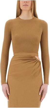 Max Mara Femme, Pulls, Beige, Taille: 40 FR Arcella Rib Knit