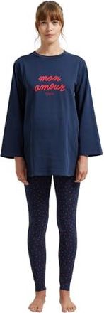 Vertbaudet Ensemble 2 pi&egrave;ces Pyjama de Grossesse Mon Amour Marine 38/40