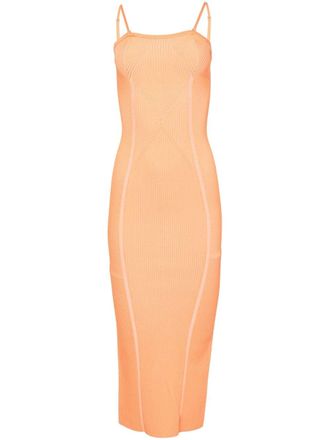 Fleur du Mal Geripptes Kleid - Orange