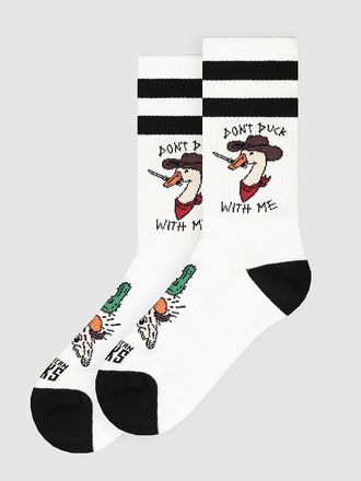American Socks Dont Duck With Me - Mid High Chaussettes &agrave; motifs