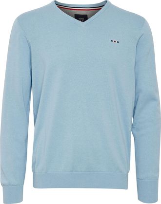 FQ1924 FQFynjard Herren Strickpullover Feinstrick Pullover aus 100% Baumwolle, Größe:3XL, Farbe:Powder Blue (144214)