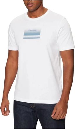 Calvin Klein Homme, Tops, Blanc, Taille: 2XL Gradient Logo T-Shirt