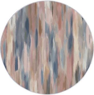 Generic Tapis Rond de Salon Luxe Rayures abstraites Modernes pour Salle &agrave; Manger Bureau Lavable en Machine et Poil Court 150 cm (Round) Tapis Chambre avec Dos