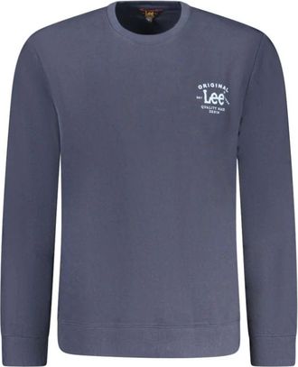 Lee Homme, Sweatshirts et sweats &agrave; capuche, Bleu, Taille: L Pull Homme en Coton Bleu