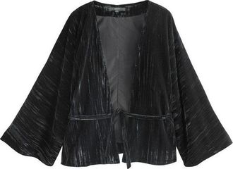 Next Langjacke Taillierte Jacke aus Samt mit Stickereien (1-St)