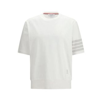 Thom Browne Cotton Jersey 4-Bar Tee - - Tops - Herren - Wei&szlig; - M