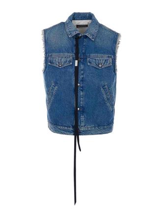 Ann Demeulemeester Gilet - Bleu