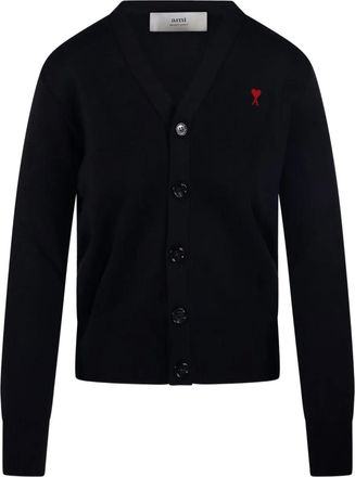 Ami cardigan à logo brodé Ami de Coeur - Noir