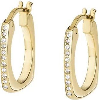 Breil Boucles doreilles collection New Tetra en acier avec pierres pour femme, 1,6cm, Acier allié, Pas de gemme