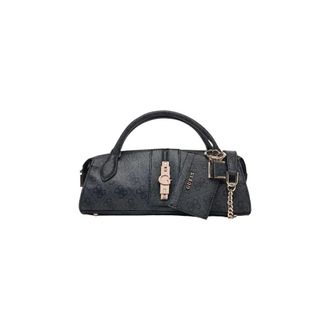 Guess Mini sac &agrave; main Yvonne Logo - Femme - Sacs - Noir - Taille: ONE Size