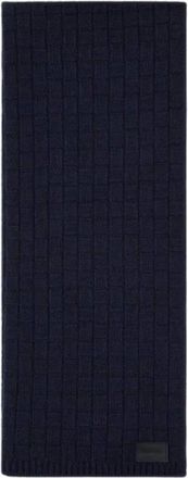 Roberto Cavalli Homme, Accessoires, Bleu, Taille: ONE Size &Eacute;charpe en m&eacute;lange dalpaga avec &eacute;tiquette de marque