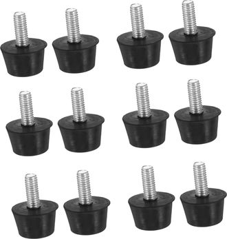 Angoily 12 Stück Teiliges Möbel Nivelliererset Schraubfüße Höhenverstellbare rutschfeste Gummifüße zur Geräuschdämpfung und Bodenschutz für Tische Sofas Stühl